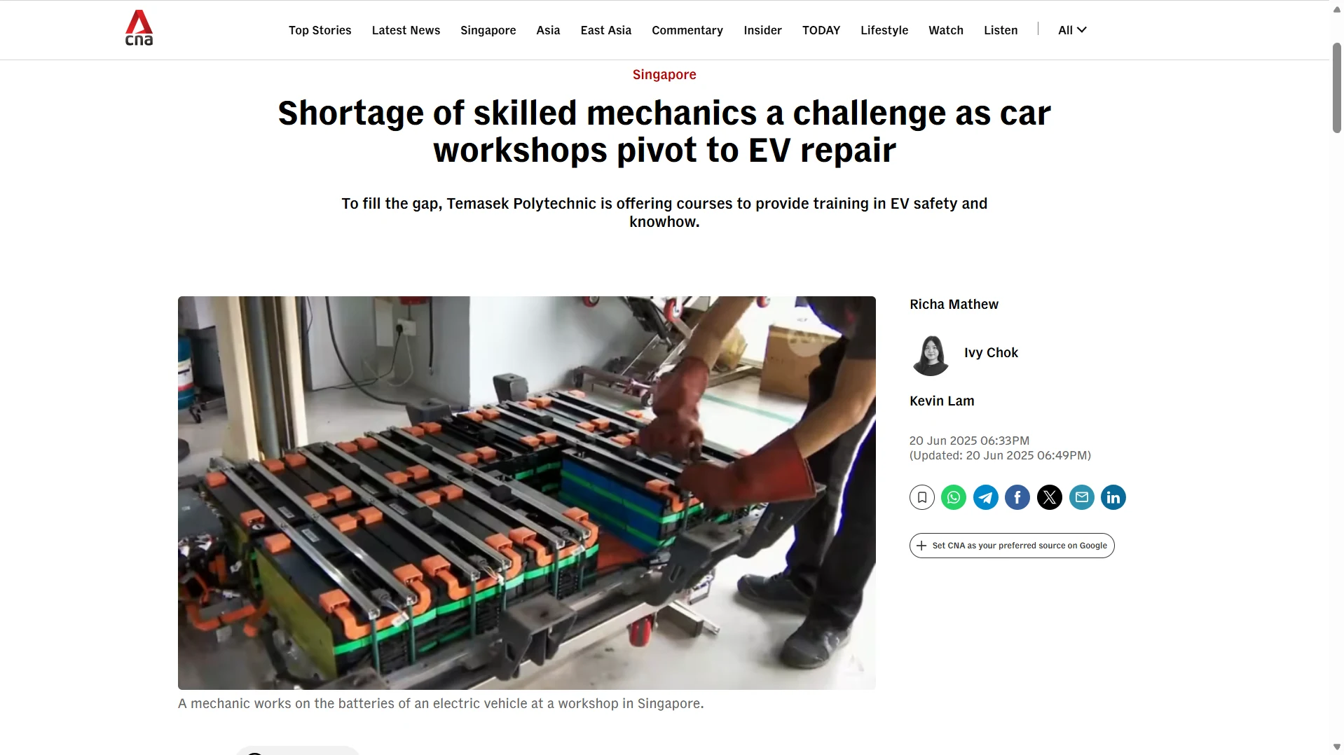 Shortage of skilled mechanics a challenge as car workshops pivot to EV ...